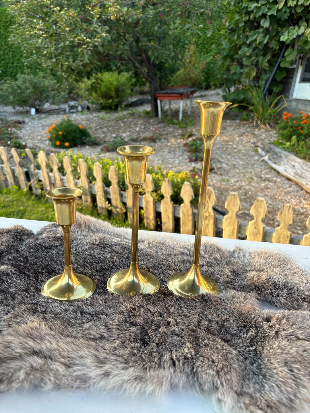 Trio of Brass Candlesticks. Made in India. - Etsy