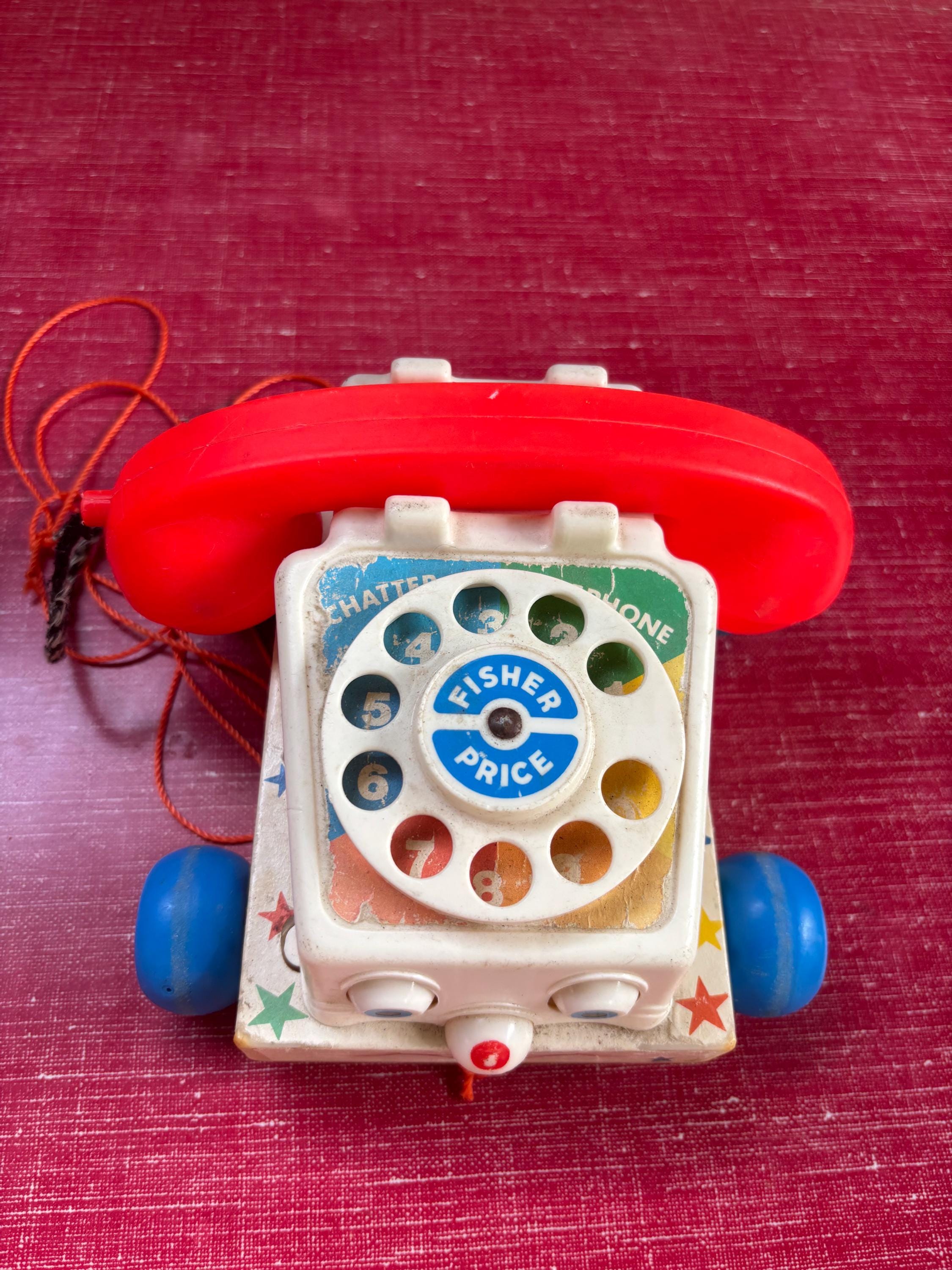 Fisher Price Phone, Chatterbox Phone, Vintage Toy Phone, Pull Toy, Old ...