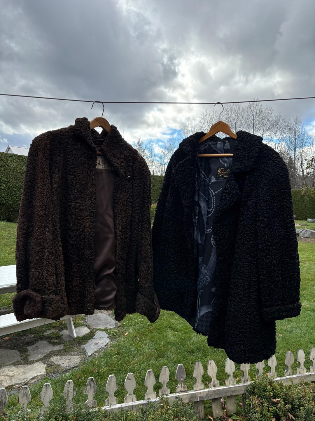 CHOOSE… Brown or Black Persian Sheep Fur Coat. Damage. Recycle. Ideal ...