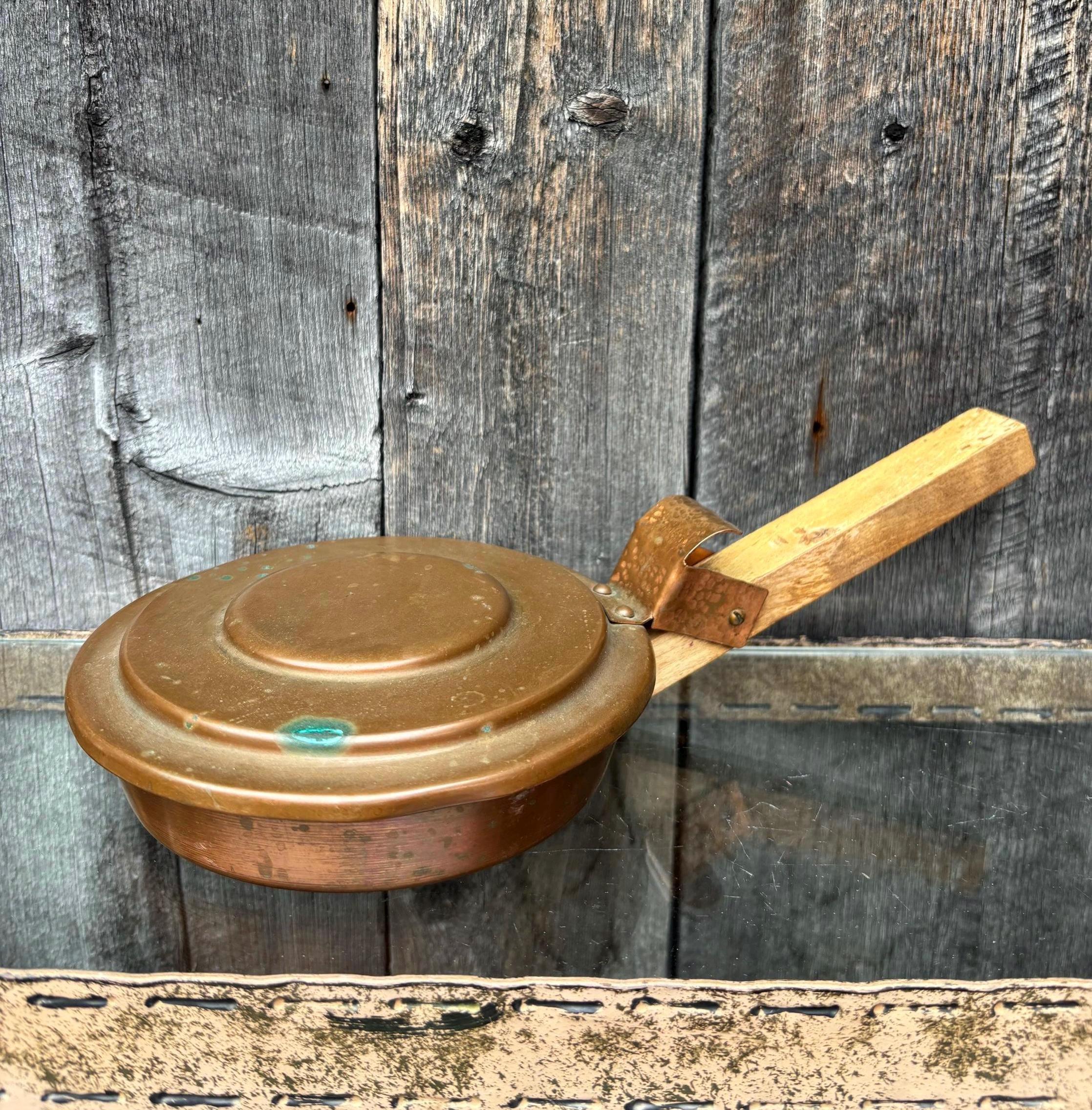 Vintage Copper Crumb Catcher, Silent Butler With Hinged Lid, is ...
