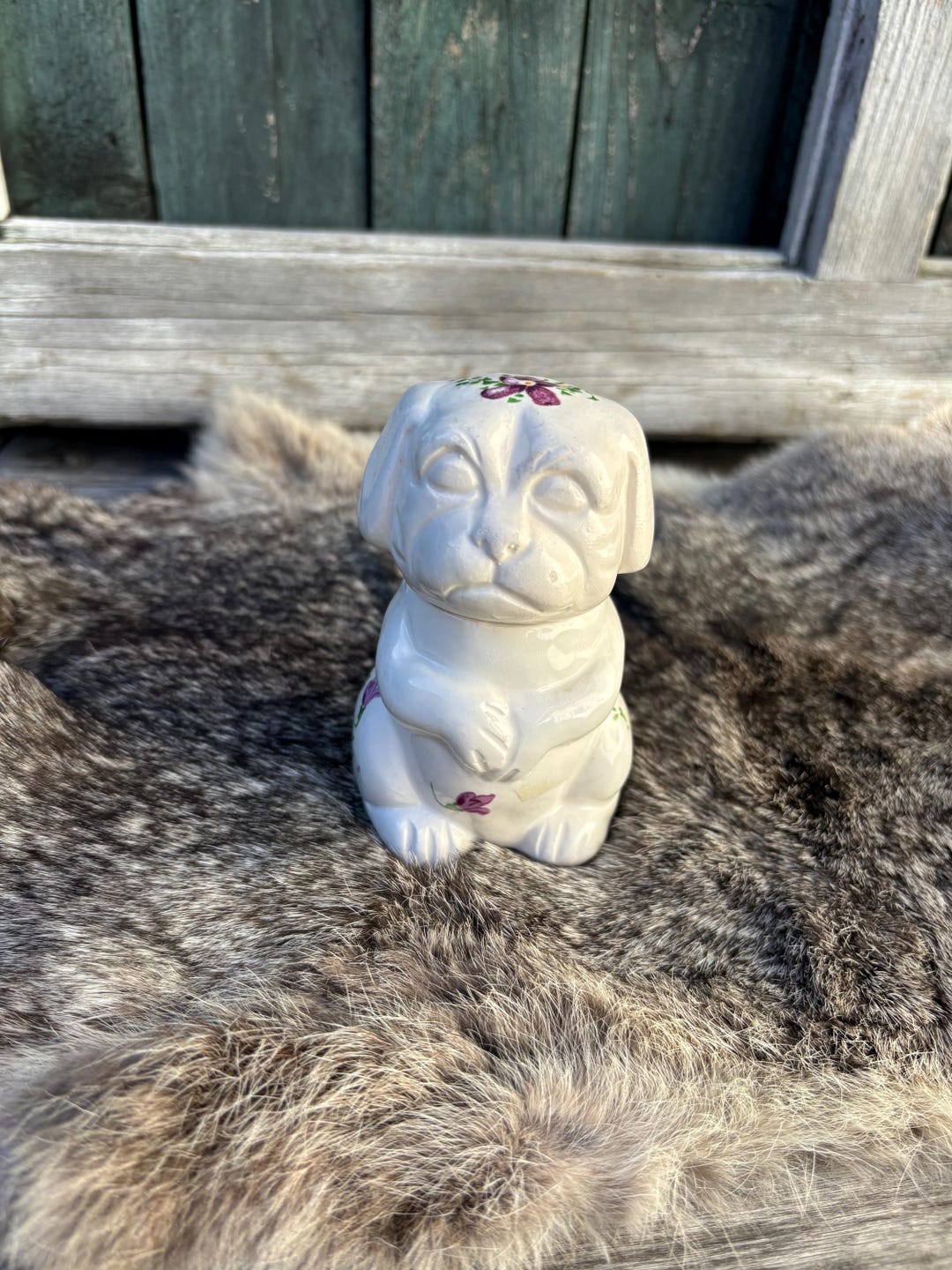 Vintage Floral Dog Trinket Jar. Nice Gift to Give to Those Who Likes ...