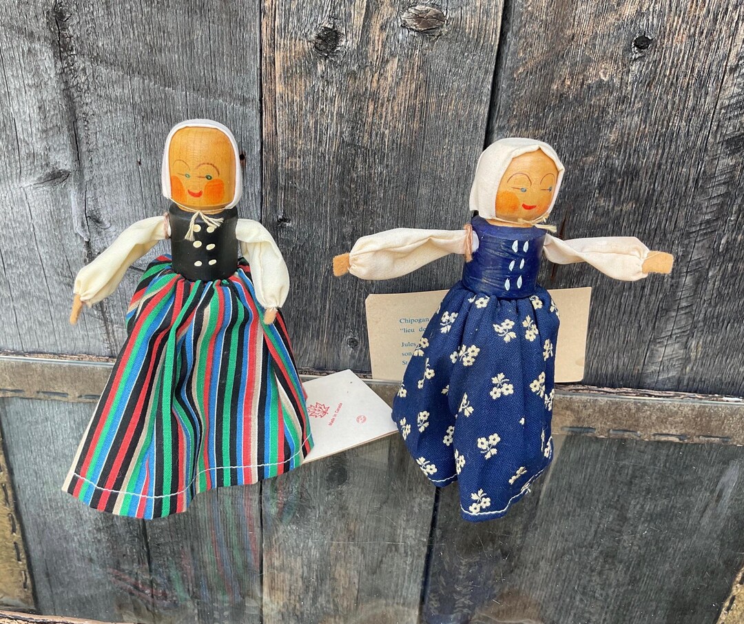 CHOOSE… Vintage Polish Wooden Peg Dolls/folk Dolls/traditional Dress ...