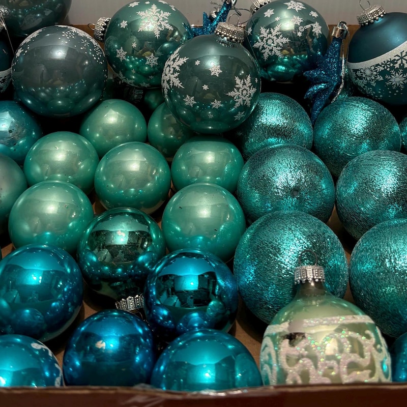 Aqua Ornaments - Etsy