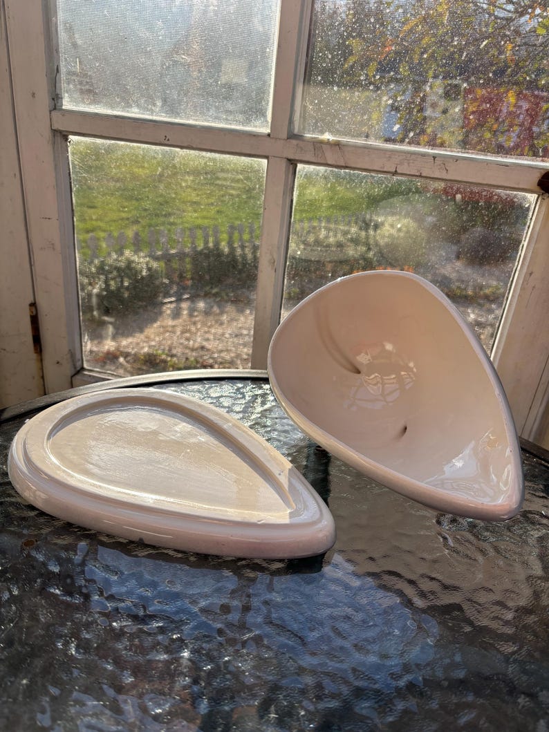 GIANT WHITE MOUSE Antique Mid Century Cheese Bowl, Ceramic Bowl and ...