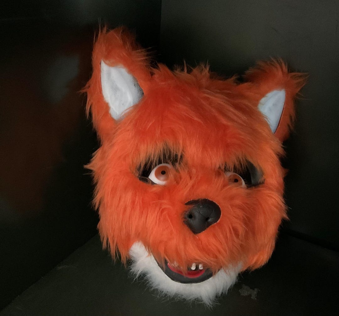 Halloween Fox Mask With Fangs and Furry. Adult Size. - Etsy