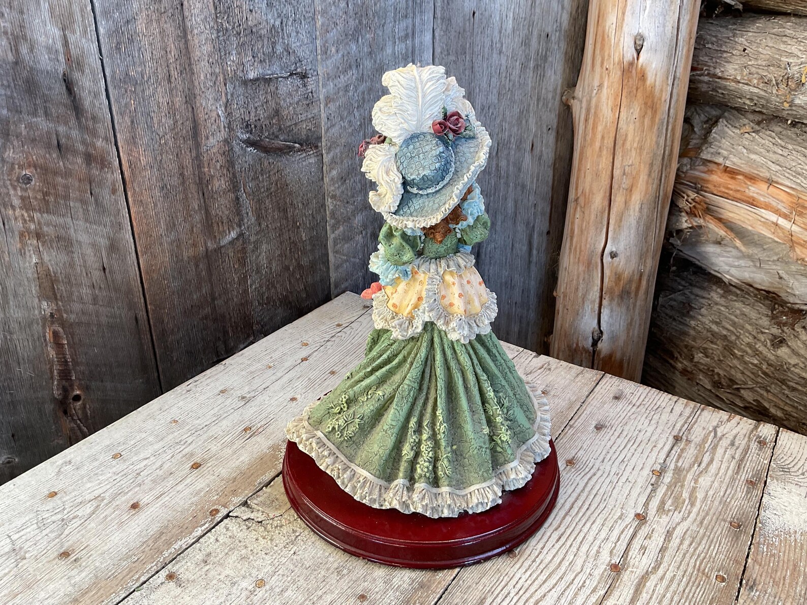 Vintage Hand Painted Victorian Young Lady Resin Figurine Louis Dionne ...