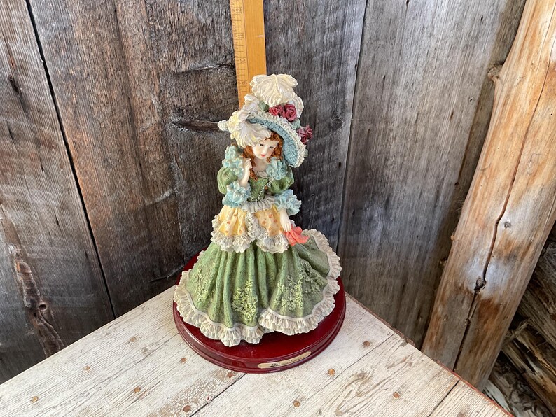 Vintage Hand Painted Victorian Young Lady Resin Figurine Louis Dionne ...