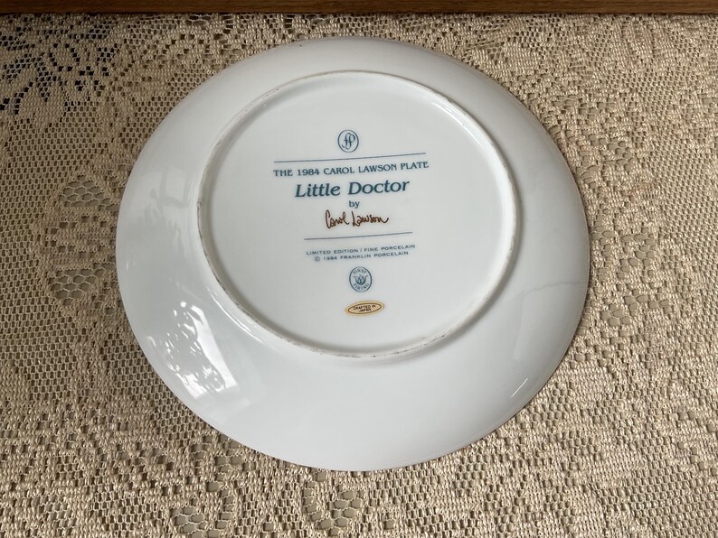The 1984 Carol Lawson Plate LITTLE DOCTOR by Carol Lawson. - Etsy