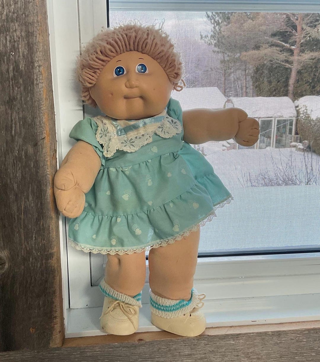 Vintage Rare Cabbage Patch Doll Signed 1982 Blonde Curly Short Hair ...