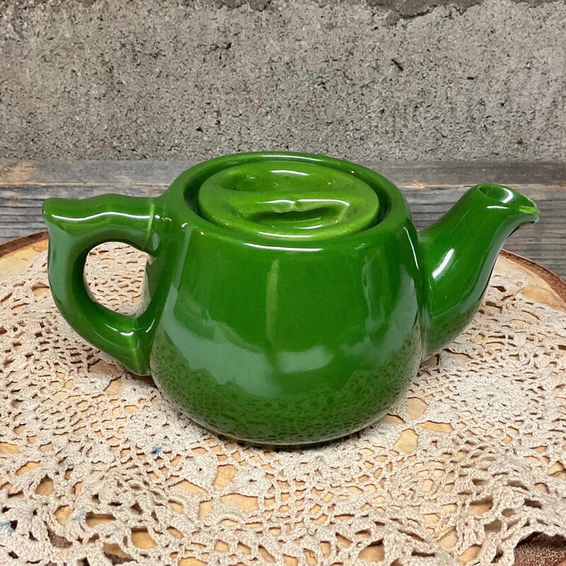 Green Teapot - Etsy