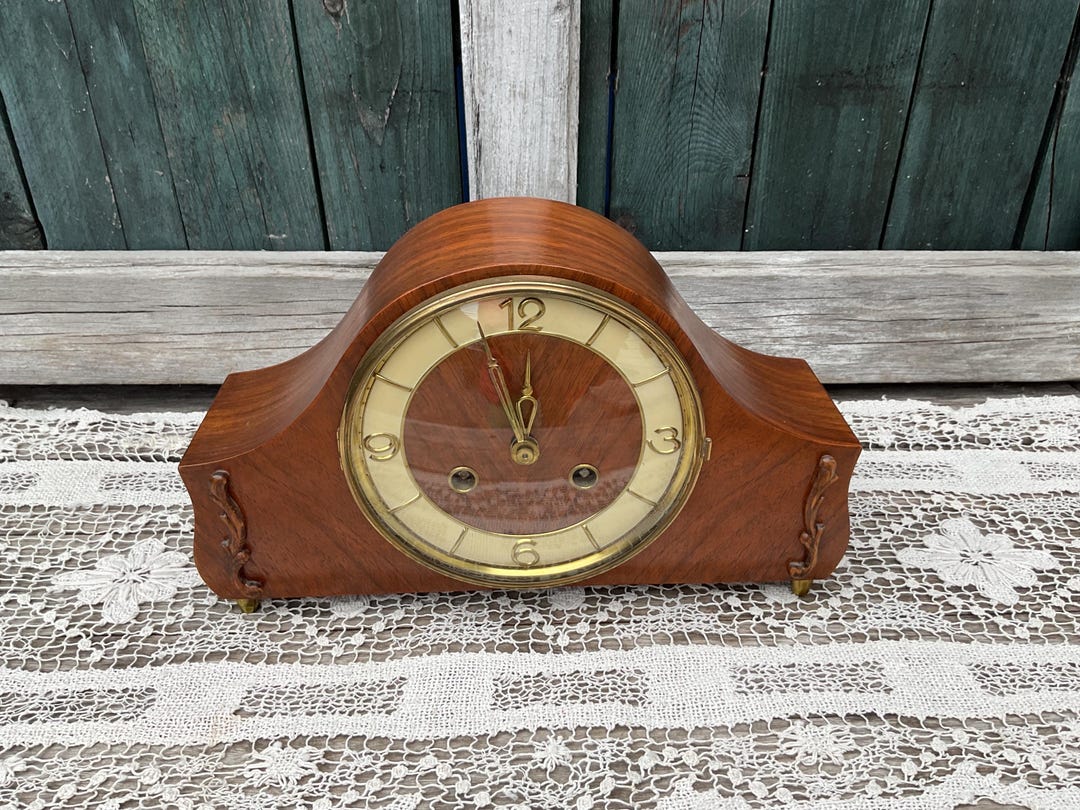Vintage Made in Germany Forestville Key Hand-wound Mantel Clock With ...