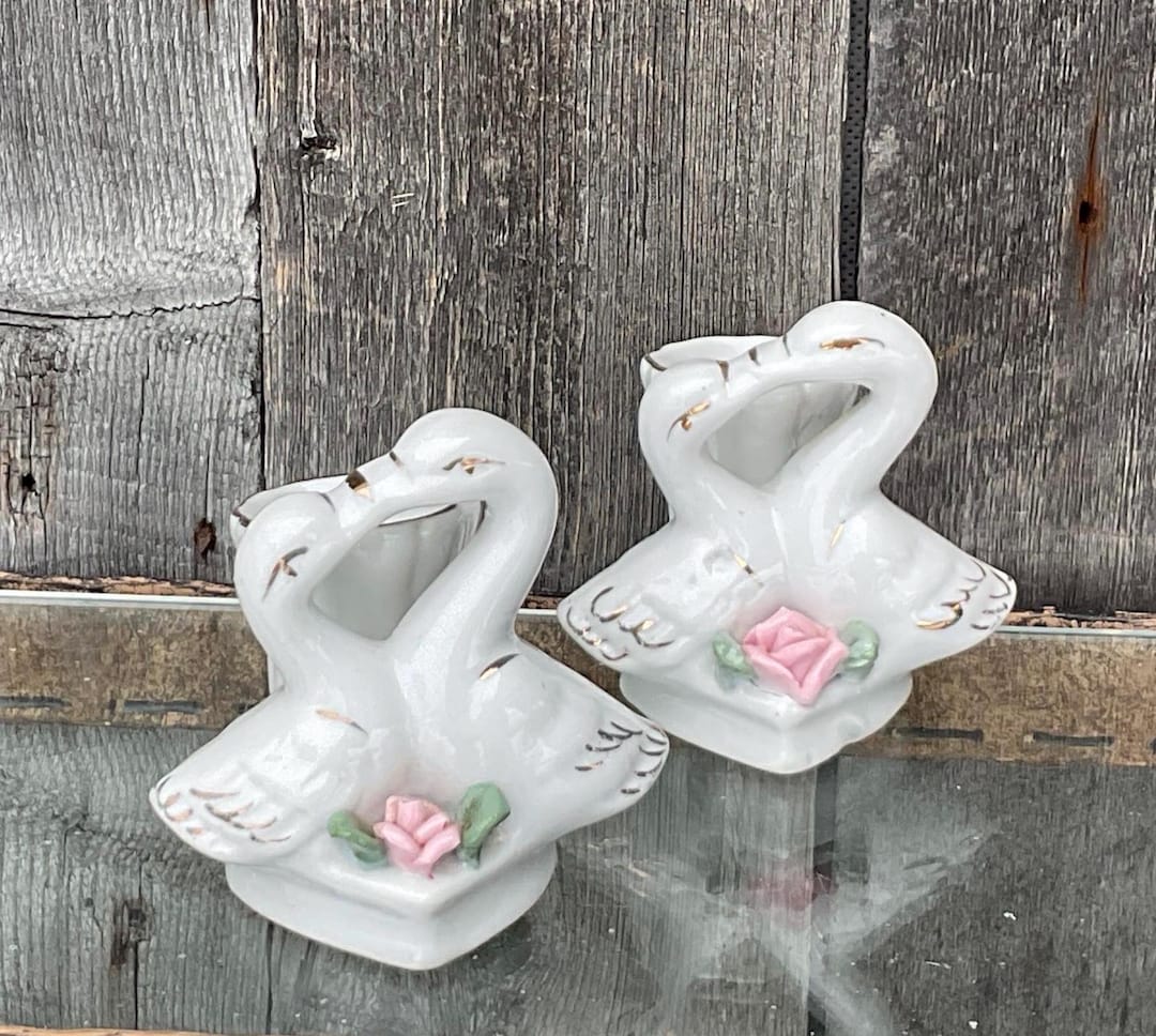 Candle Holder, Vintage Couple Doves, Porcelain Lovebirds, White Doves ...
