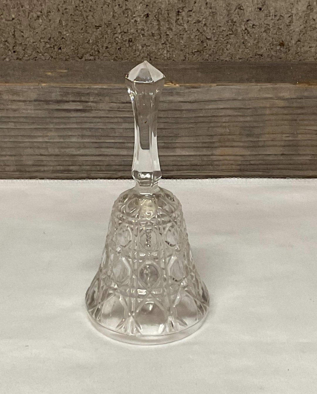 Clear Crystal Dining Room Bell, Vintage Clear Cut Crystal Glass Bell 5 ...