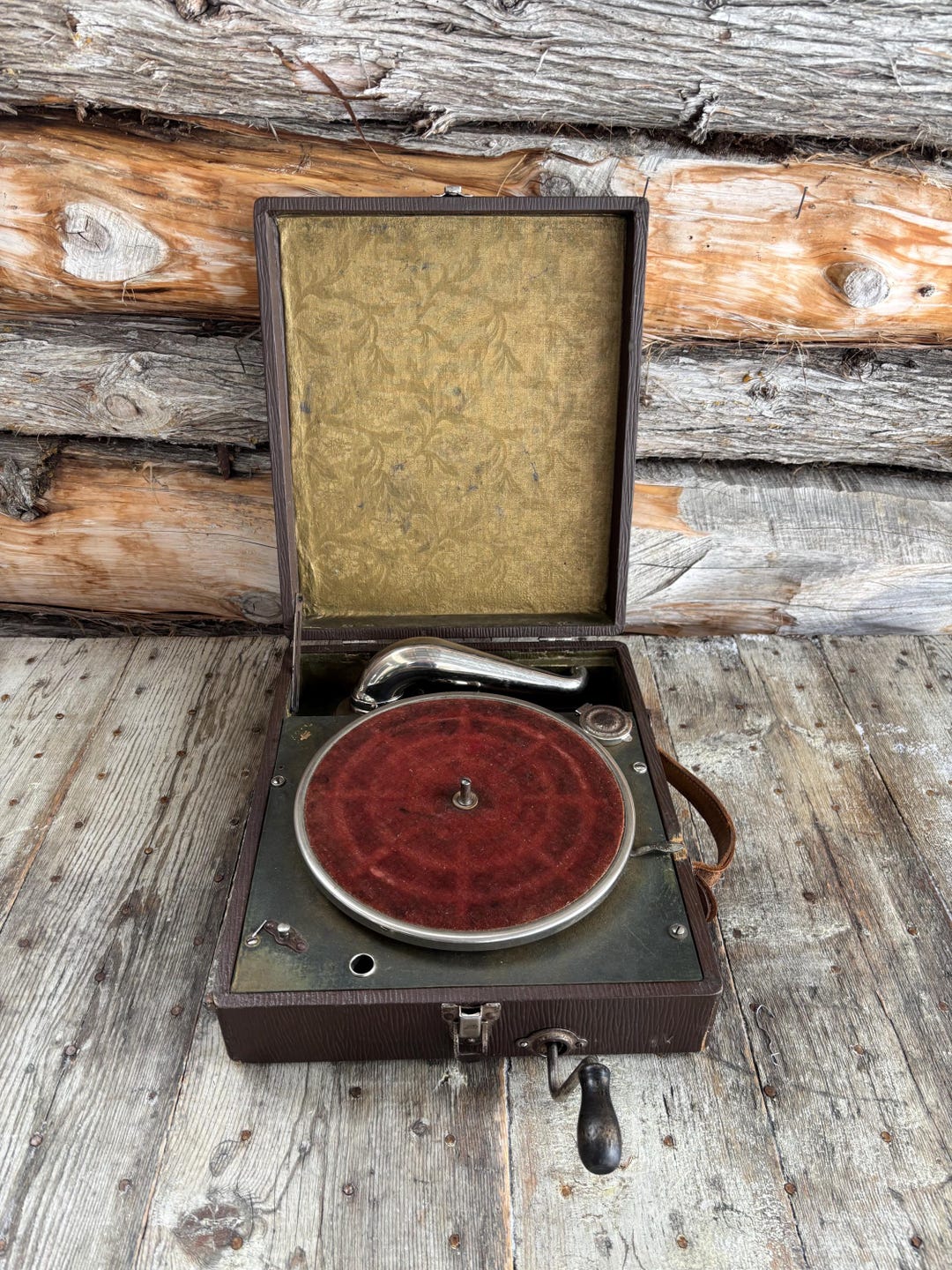 Antique Gramophone: Circa 1930 Phonograph With Needles and Record. - Etsy