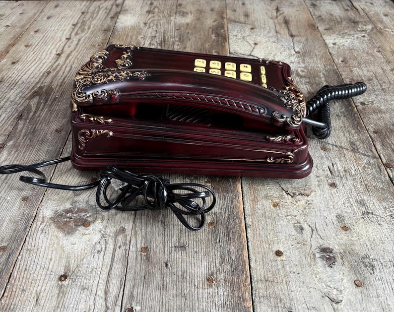 Vintage, 80's Style, Ornate, Land Line, Victorian, Telephone, Push ...