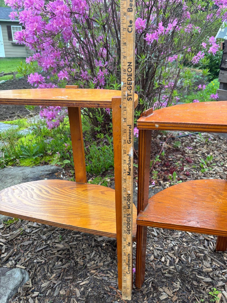 MCM Vintage Half Moon Wooden Side Table, Console Table - Etsy