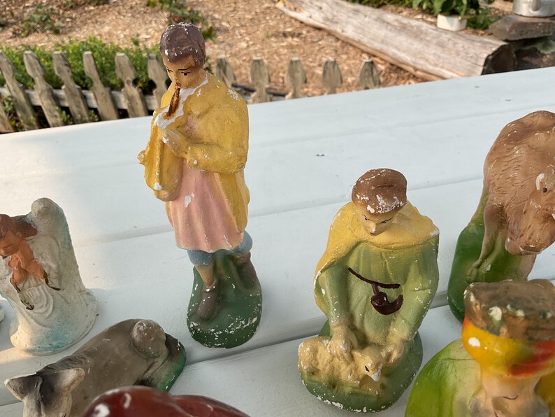 Vintage Chalkware Nativity Set 1940s/1950s. 12 Pieces. - Etsy
