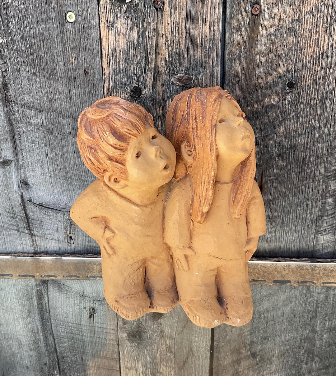 Lee Bortin Original Vintage Figurine Clay Sculpture Little Children ...