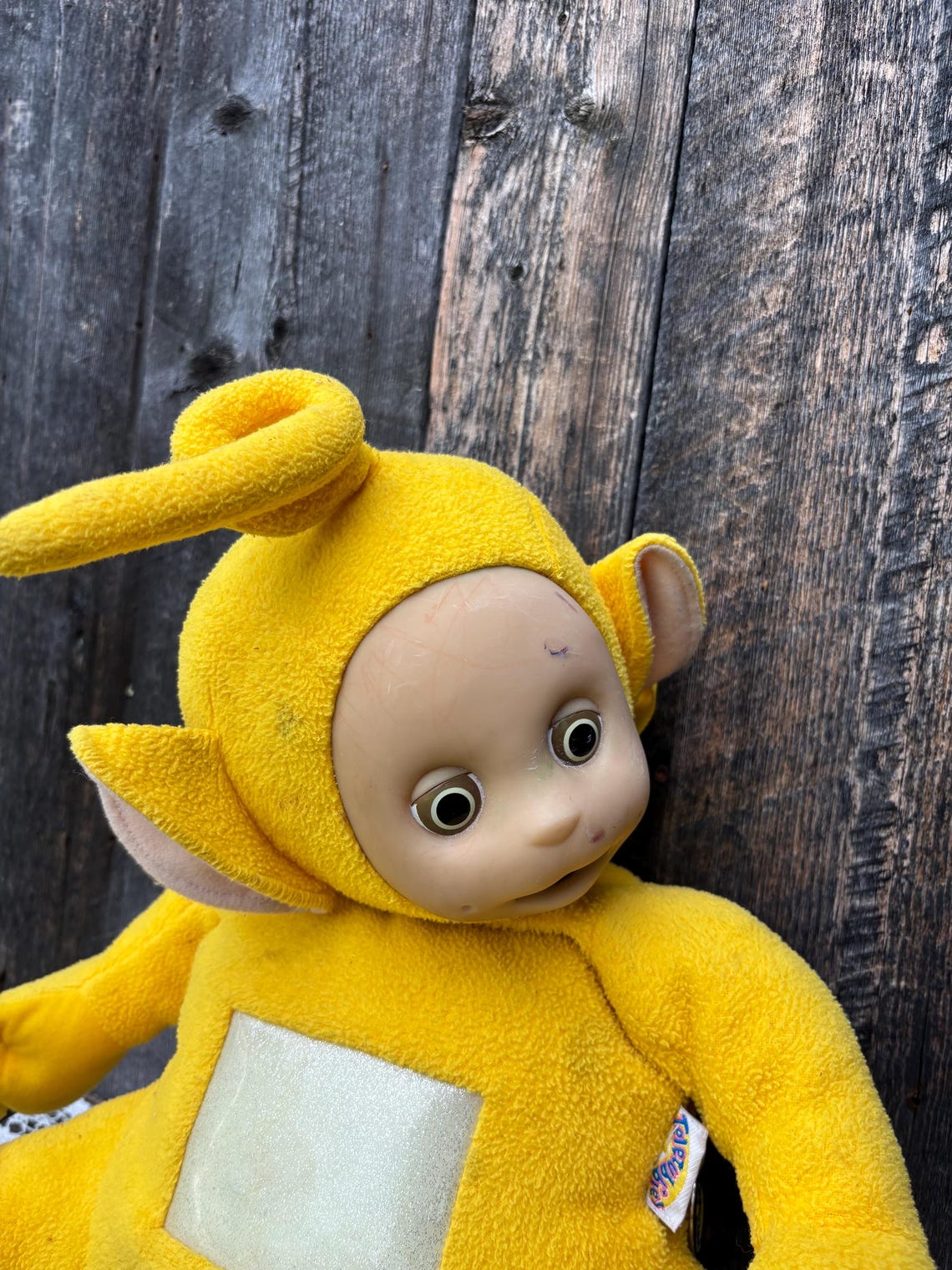 Teletubbies Laa Laa Plush Backpack, Yellow Rubber Face, Vintage 1998 ...