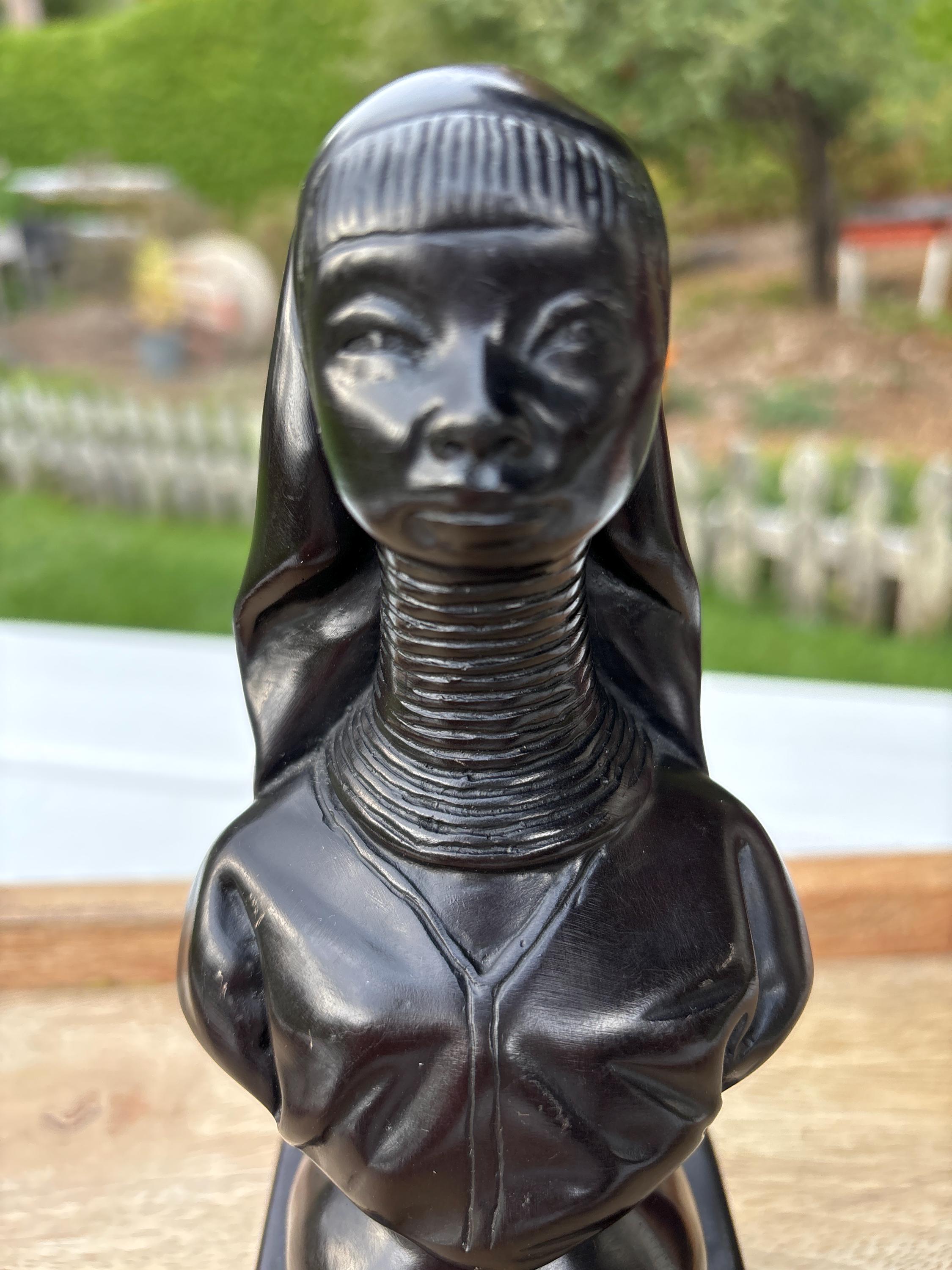 Vintage Thai Chiang Rai, Long Neck, Golden Triangle, Lady, Resin Statue ...