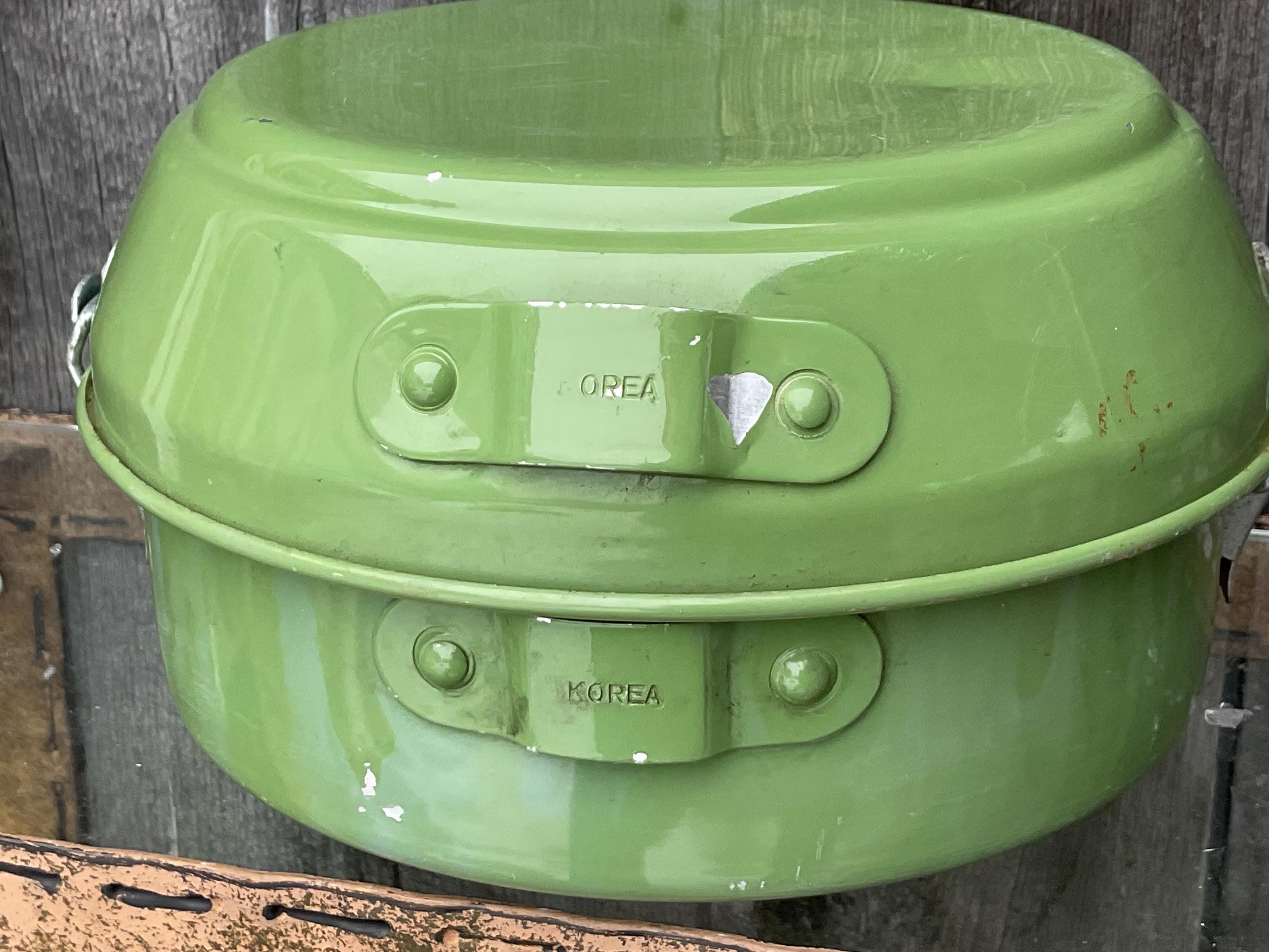 Vintage Mess Kit Nesting 12/76 Aluminum Serves 3 Camping Cooking Hong ...