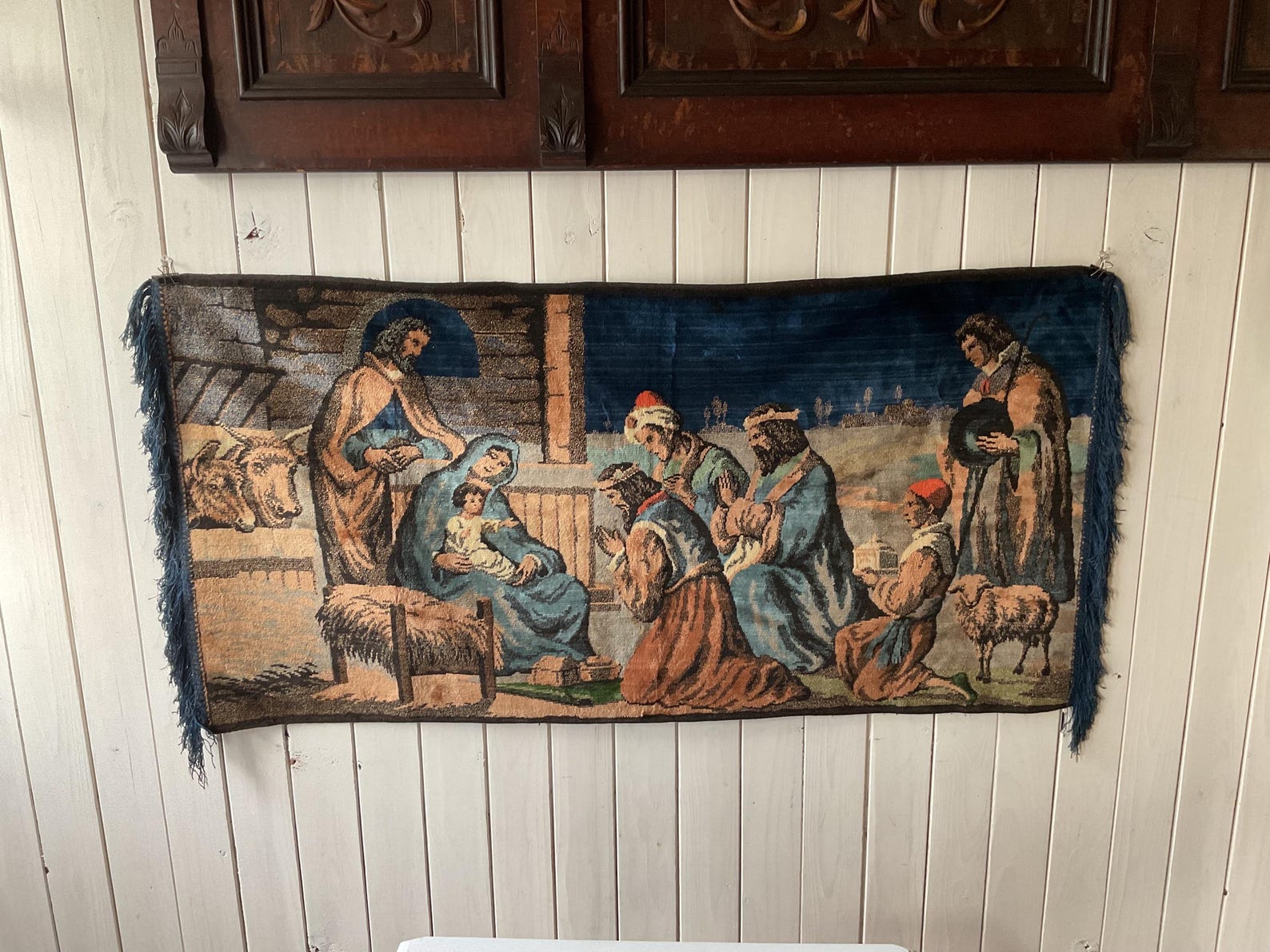 Vintage Tapestry Nativity Scene 42 X 21’’. - Etsy