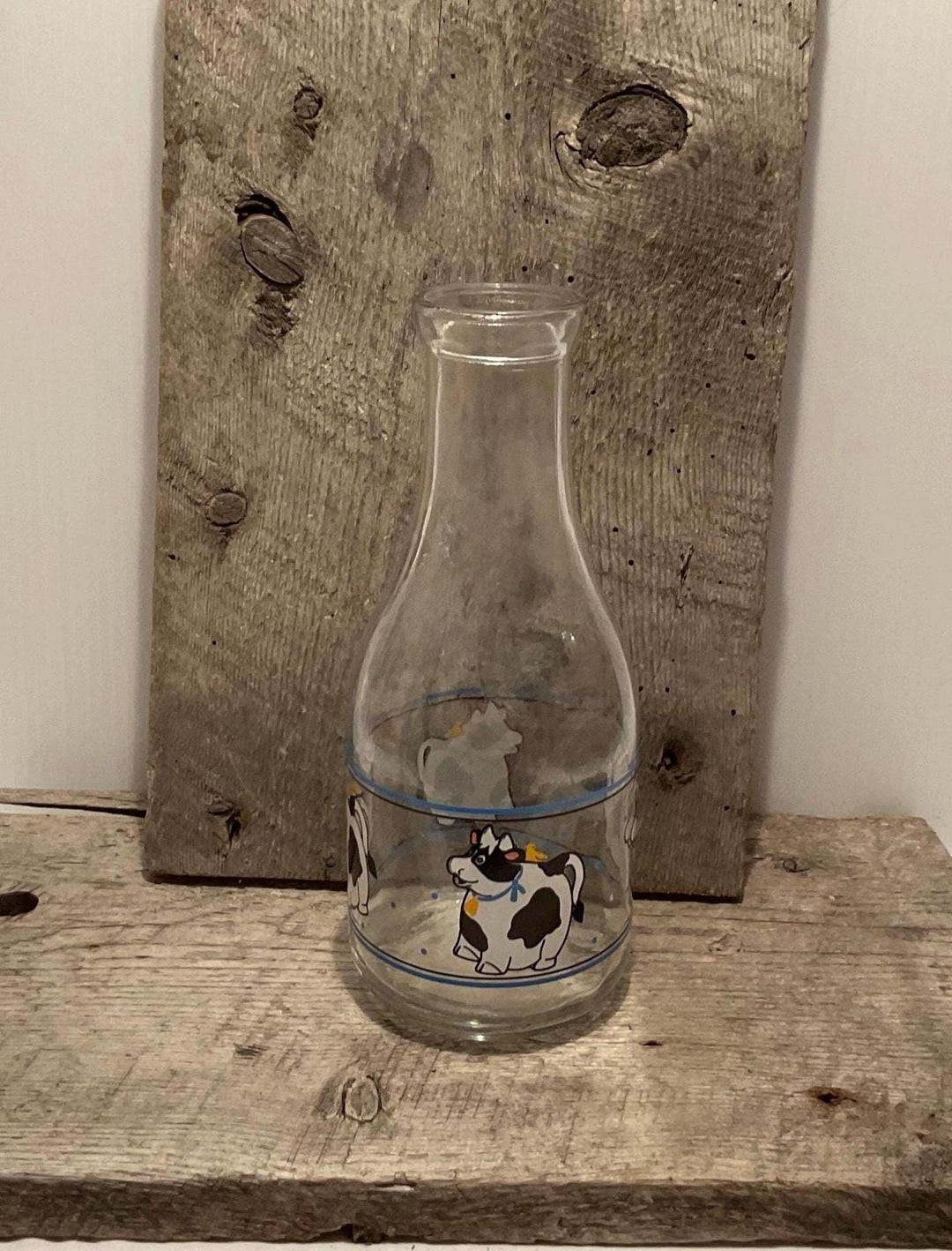 Cow Print Pitcher. 1 Quart Glass Bottle Made in Canada. - Etsy
