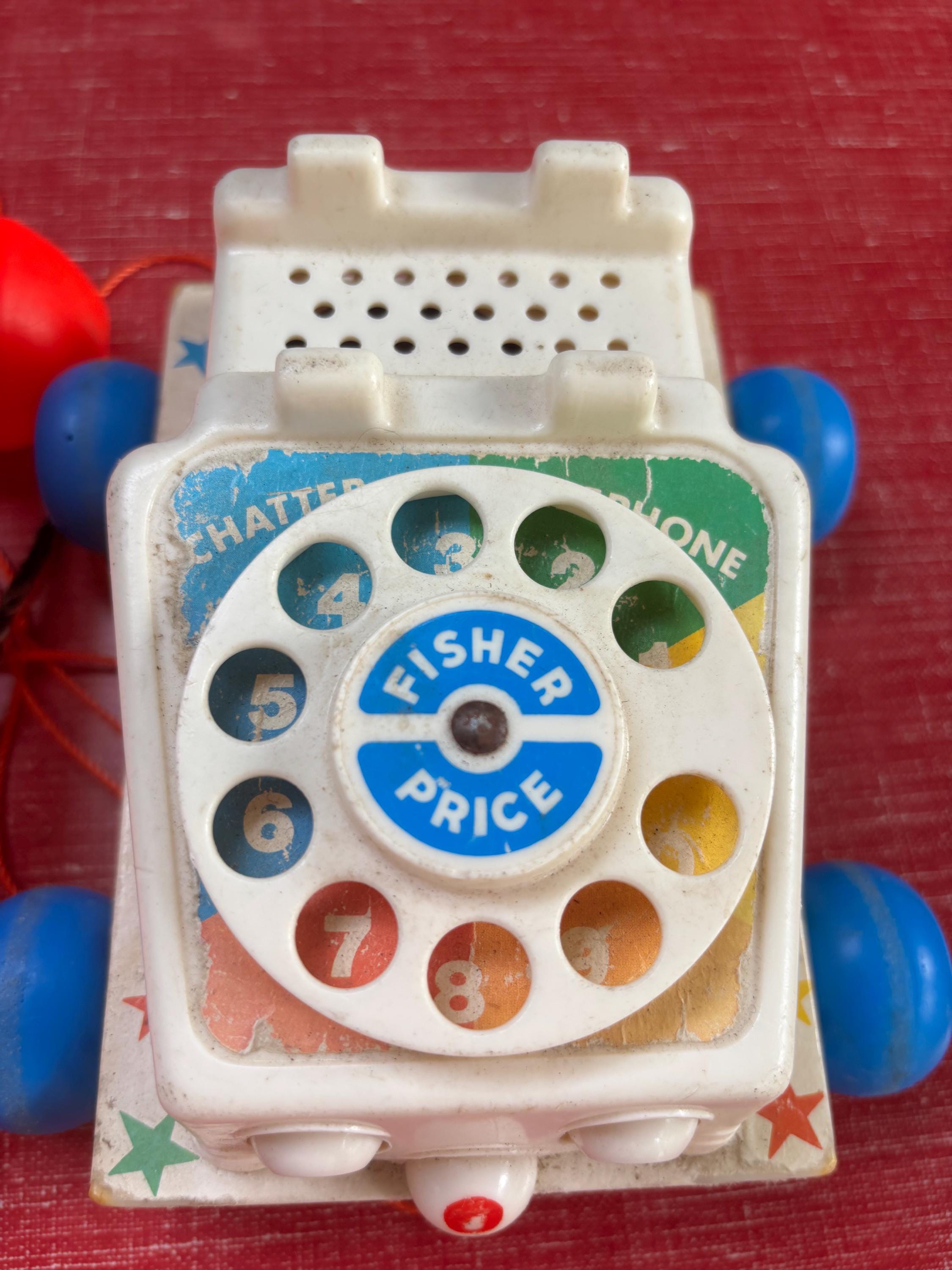 Fisher Price Phone, Chatterbox Phone, Vintage Toy Phone, Pull Toy, Old ...