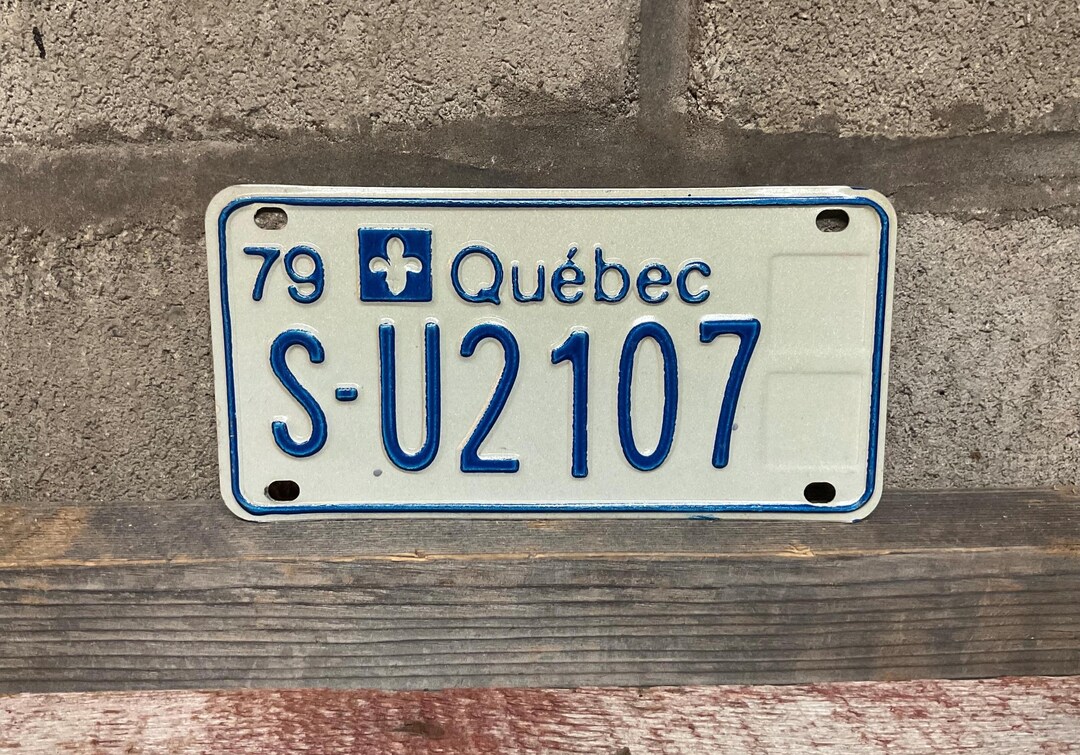Vintage 1979 Snowmobile Quebec Licence Plate. - Etsy