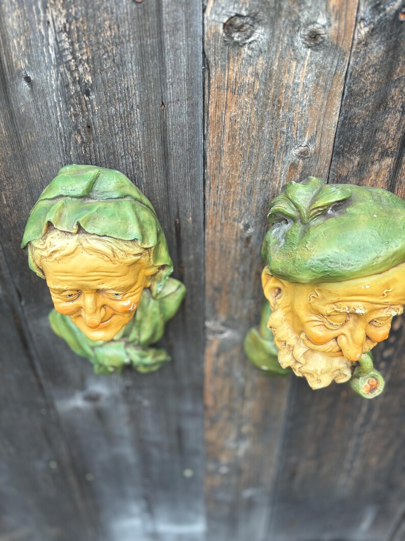 Vintage Devonware Chalkware Heads Made in Canada Genuine Hand Painted ...