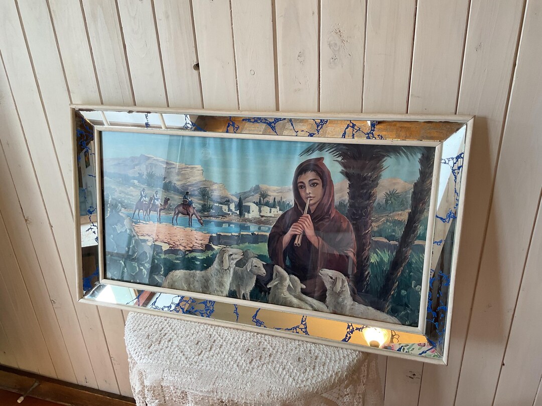 Original Vintage Lithograph Nativity. the Arrival of the Three Kings ...