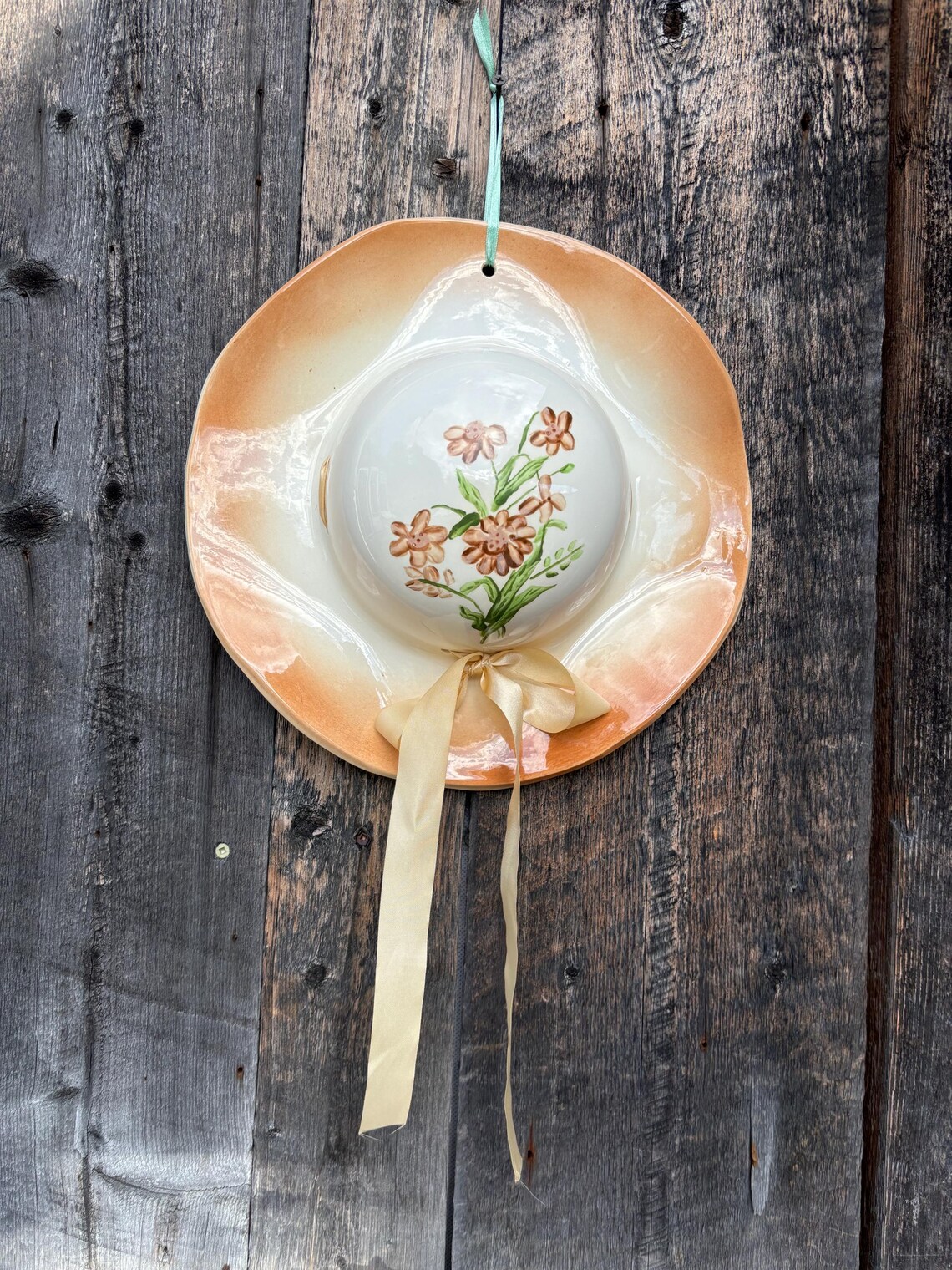 Vintage Wall Decor Ceramic Hat Pottery Design Home Garden Patio ...