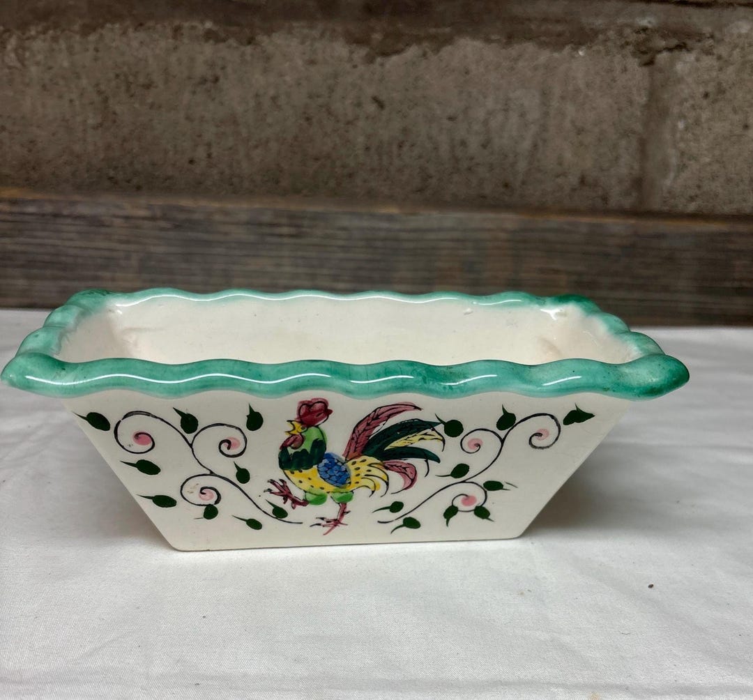 Vintage Shafford Hand Decorated Rooster Ceramic Planter - Japan. - Etsy
