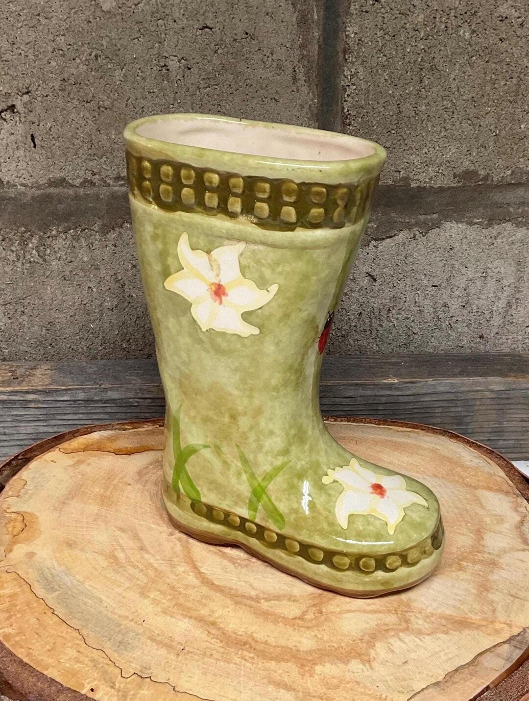 Vintage Ceramic Rain Boot Vase. Vase 1990s. - Etsy