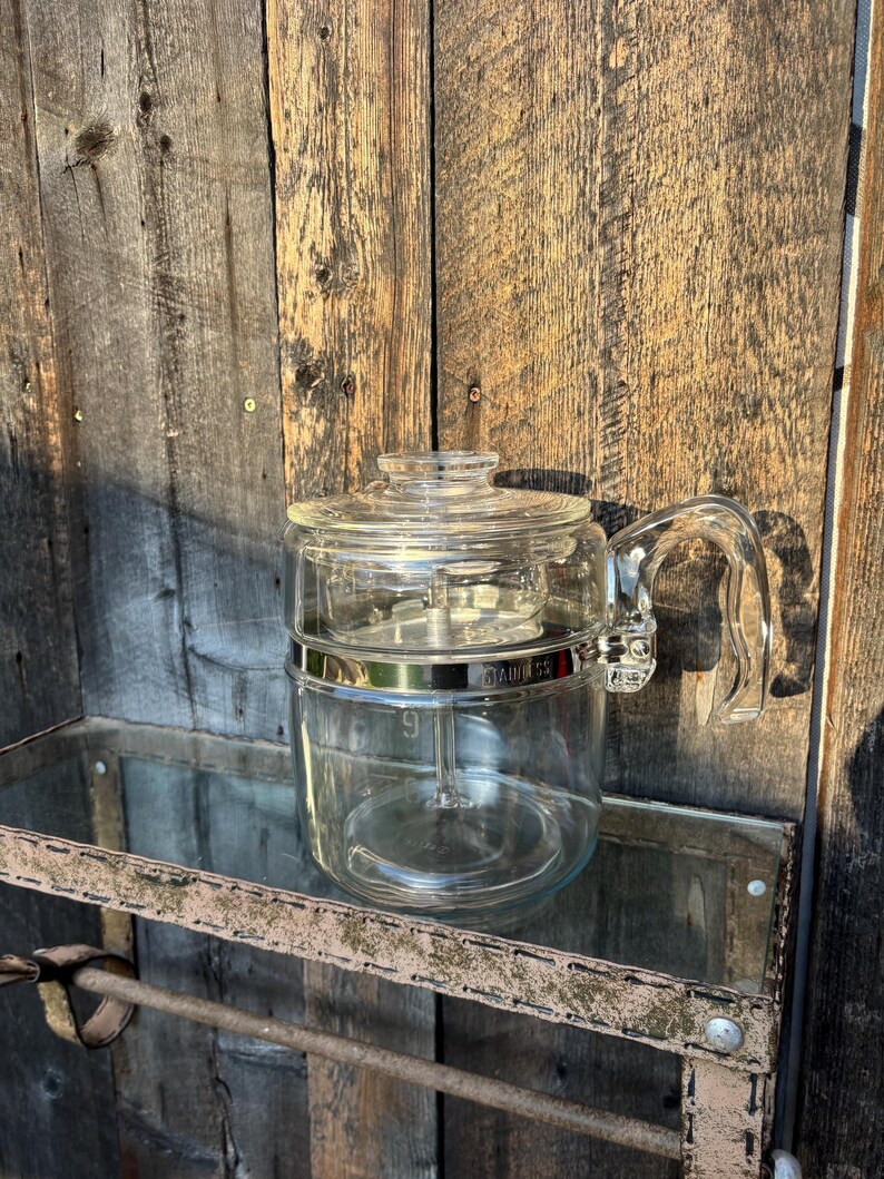 Pyrex Flameware Complete Percolator 9 Cup Glass Stove Top Pyrex Coffee ...