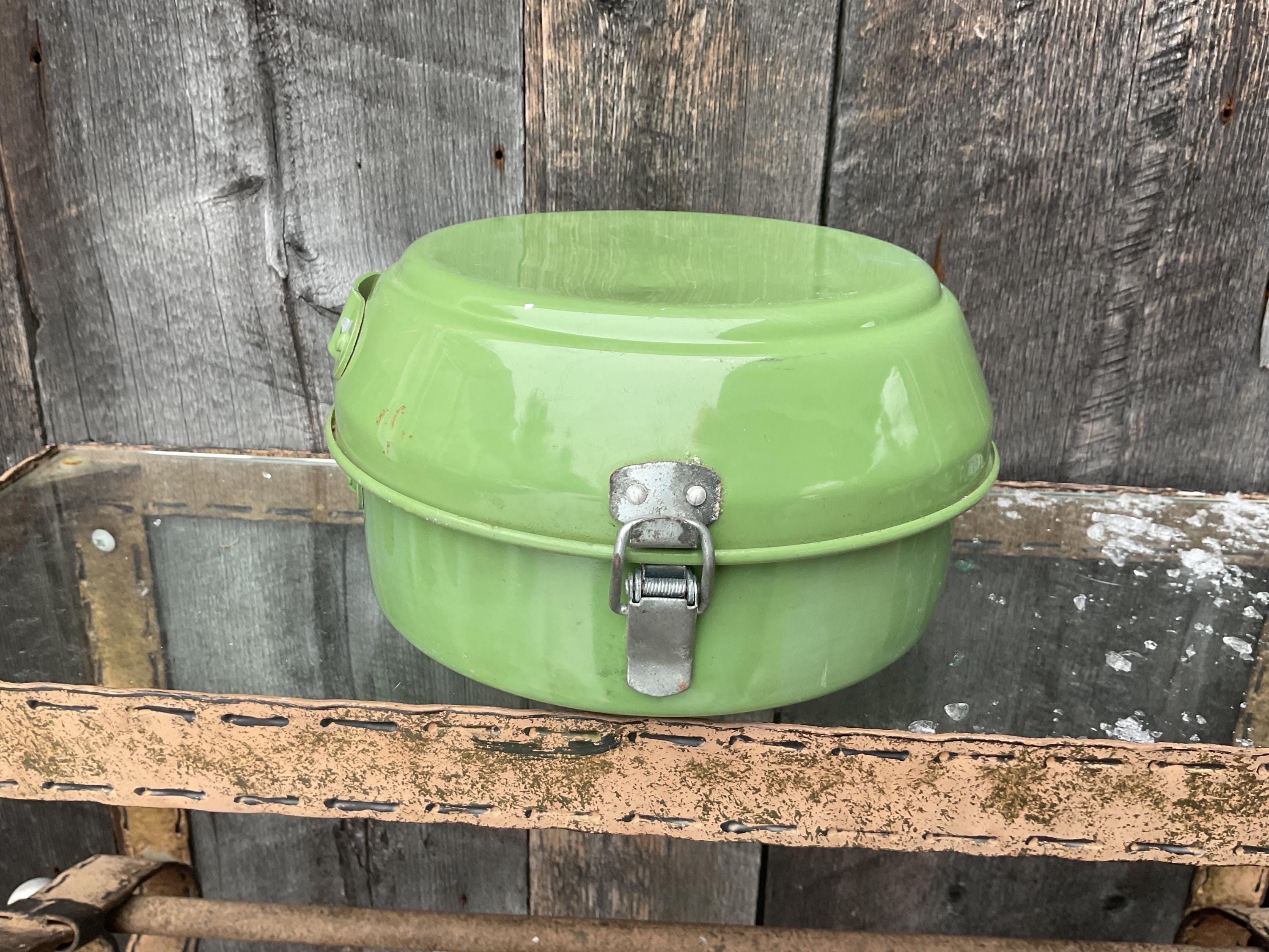 Vintage Mess Kit Nesting 12/76 Aluminum Serves 3 Camping Cooking Hong ...