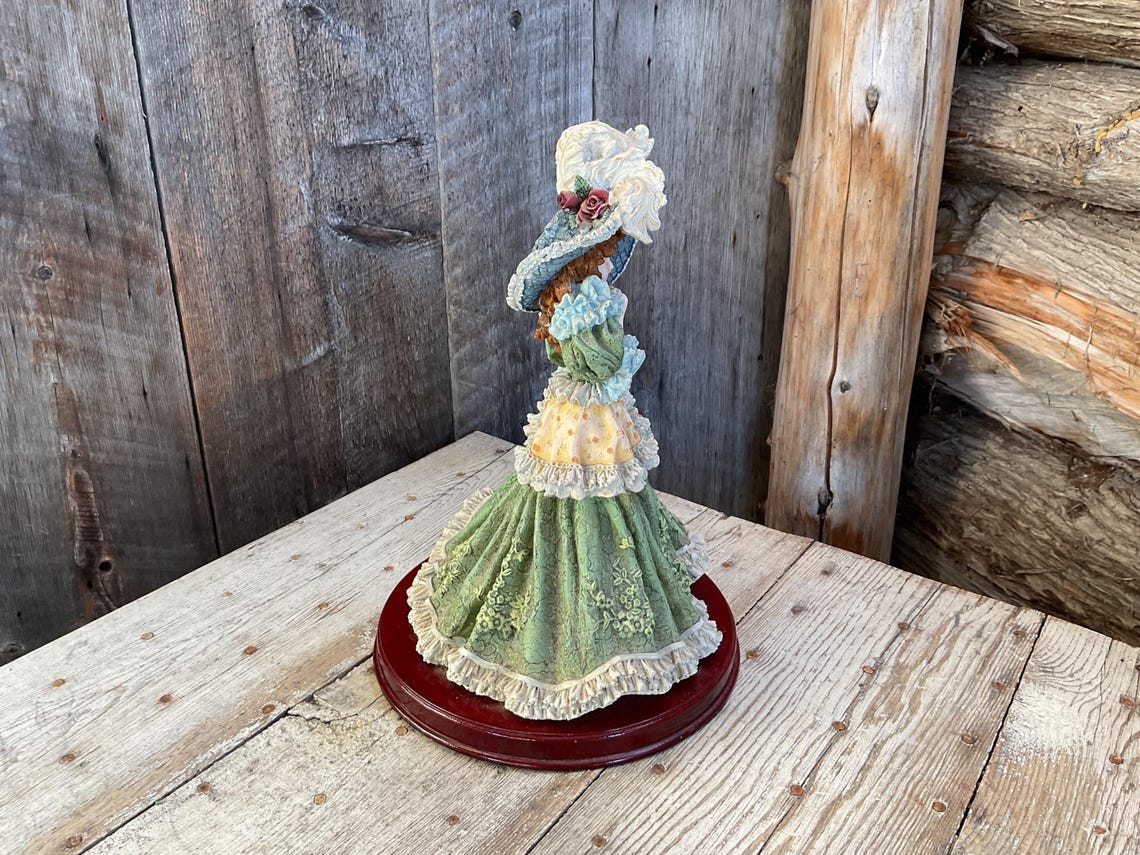 Vintage Hand Painted Victorian Young Lady Resin Figurine Louis Dionne ...