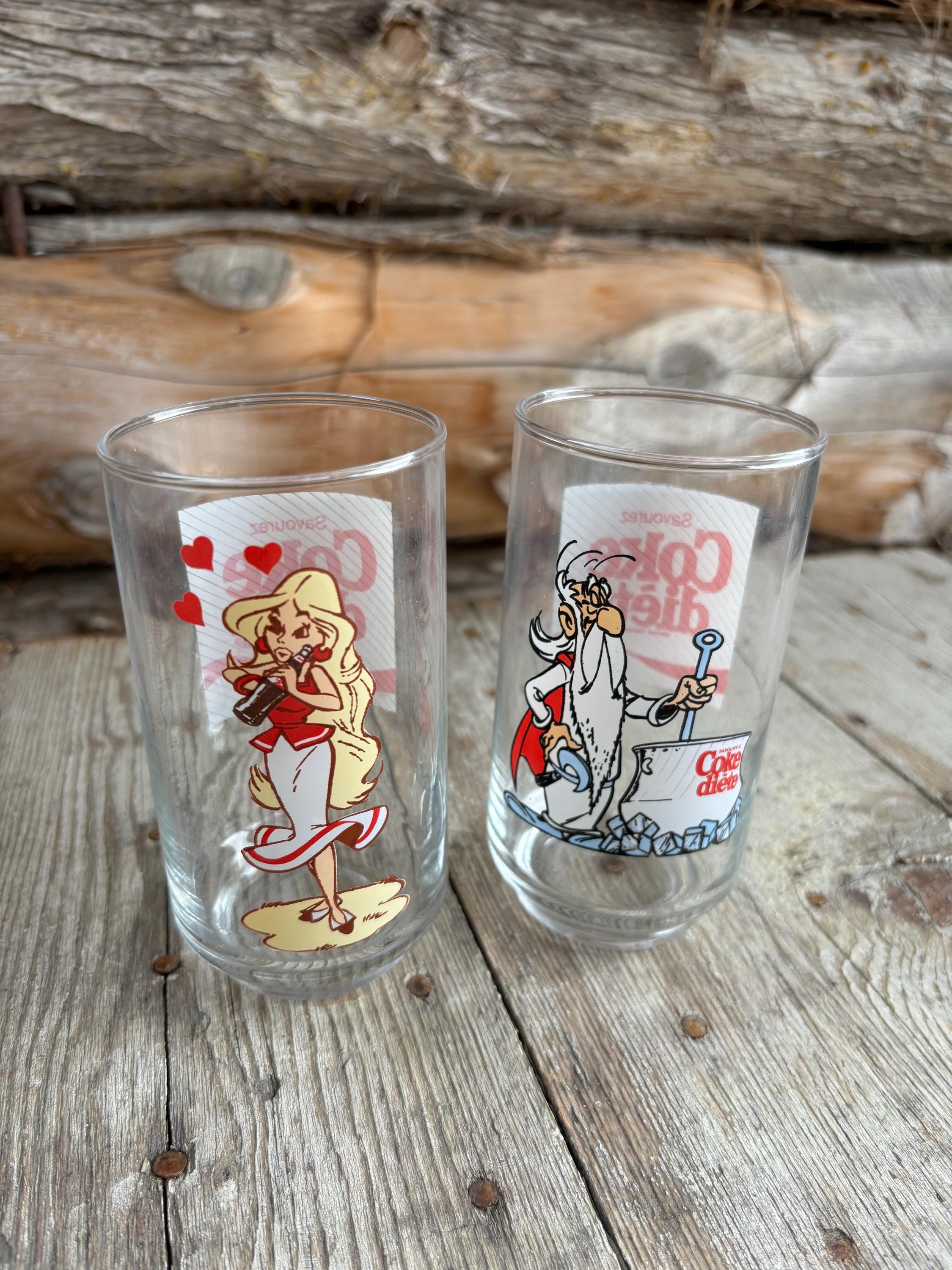 Vintage Coca-cola Light Glass, French Coca-cola Advertising From the ...