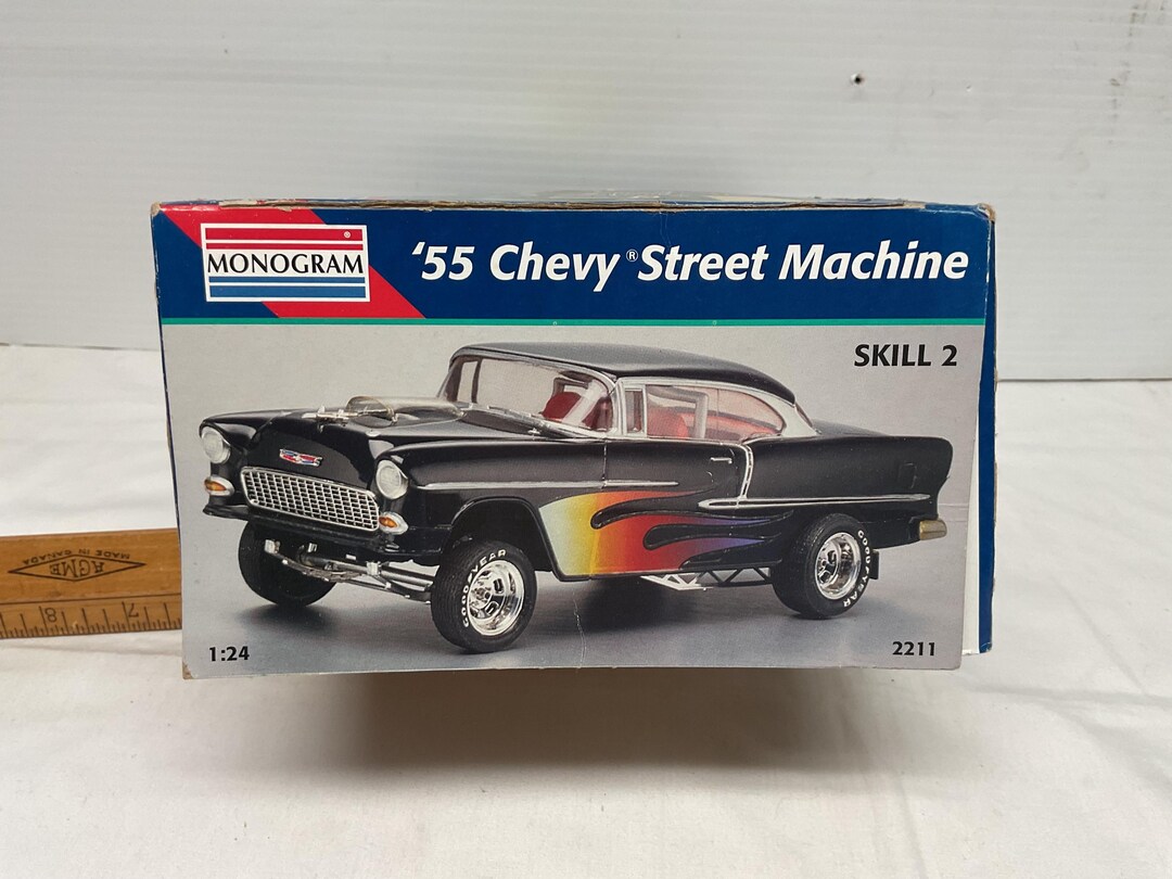 Monogram 1/25 Scale 1955 Chevy Street Machine, Plastic Model Kit - Etsy