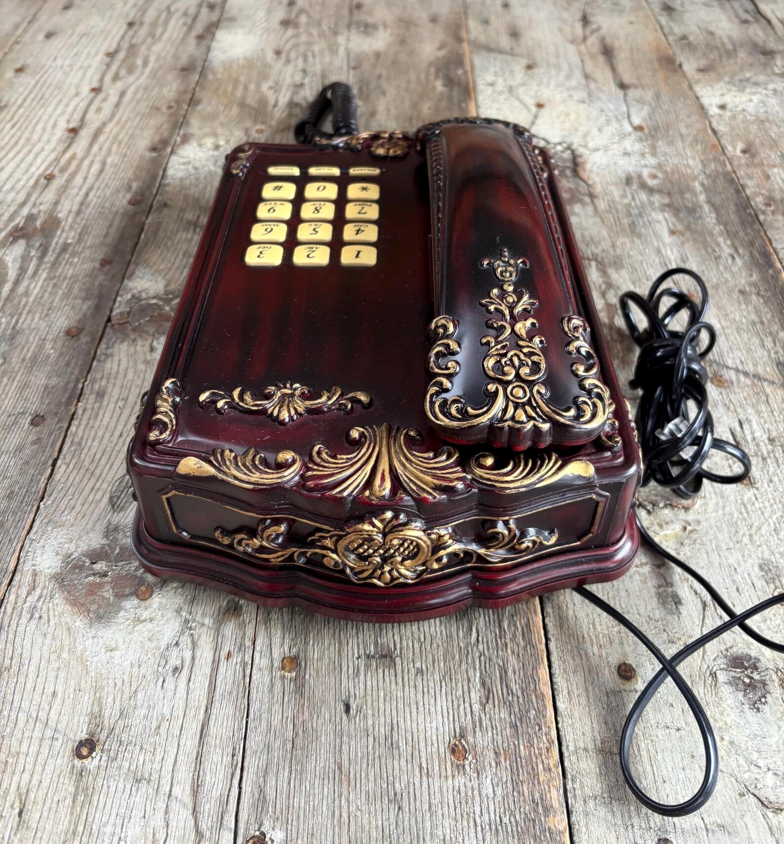 Vintage, 80's Style, Ornate, Land Line, Victorian, Telephone, Push ...