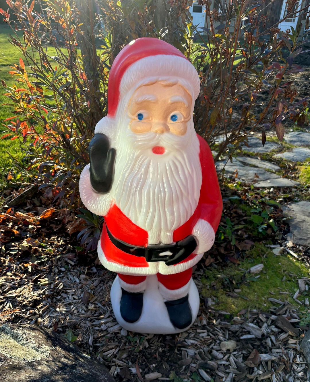 Vintage 32" Waving Santa Claus Blow Mold / 1990 TPI Blow Mold / Illuminated - Etsy
