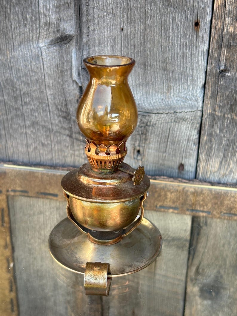 Vintage 5 Mini Copper Oil Lamp W/finger Hold, Miniature Made Hong Kong ...