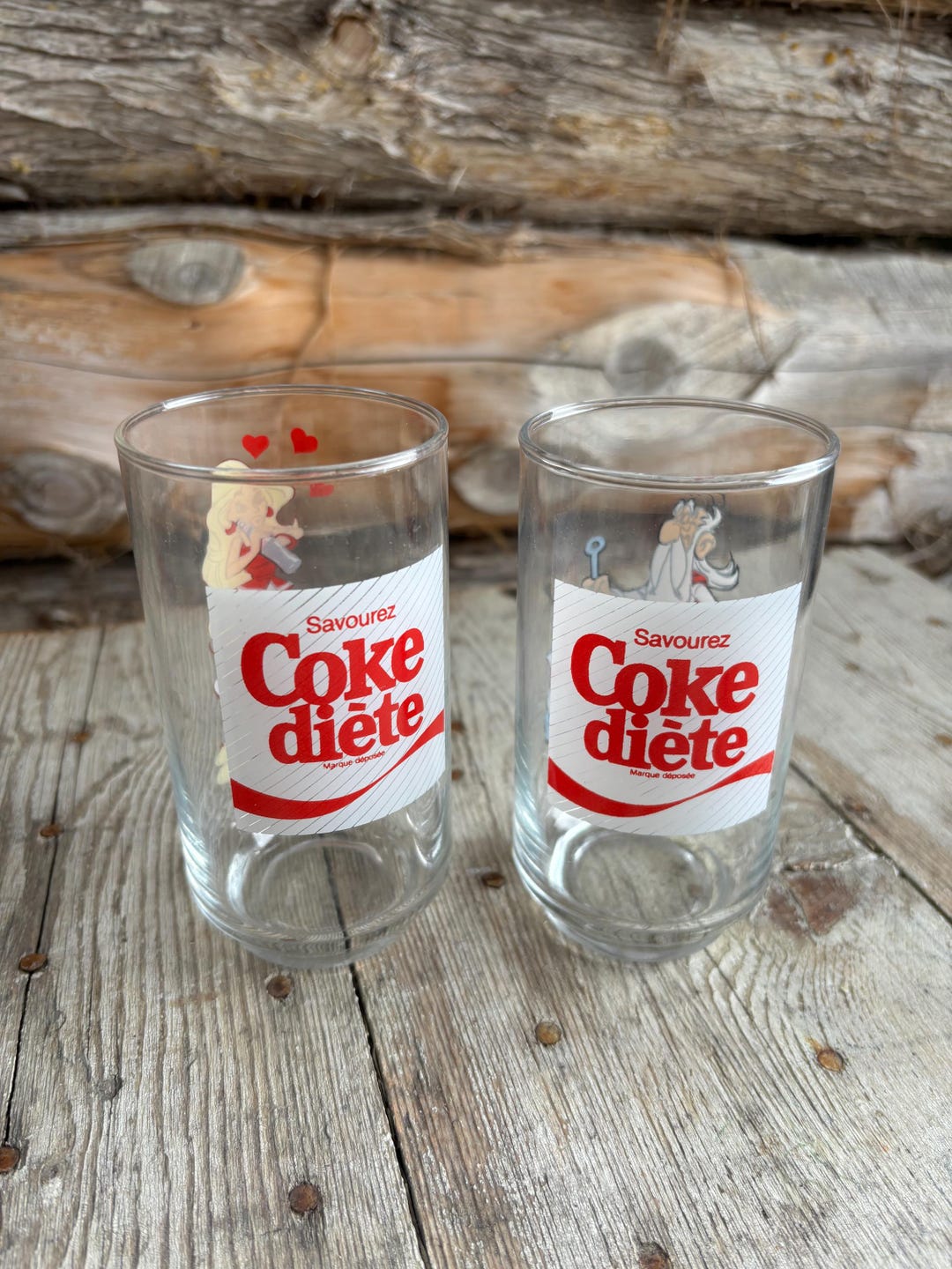 Vintage Coca-cola Light Glass, French Coca-cola Advertising From the ...