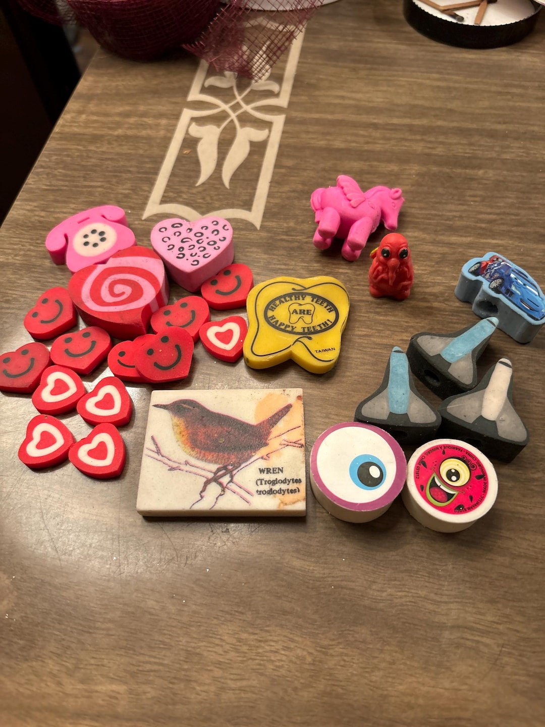 Lot of Mini Erasers, Vintage, School Days, Characters, Fun Erasers ...