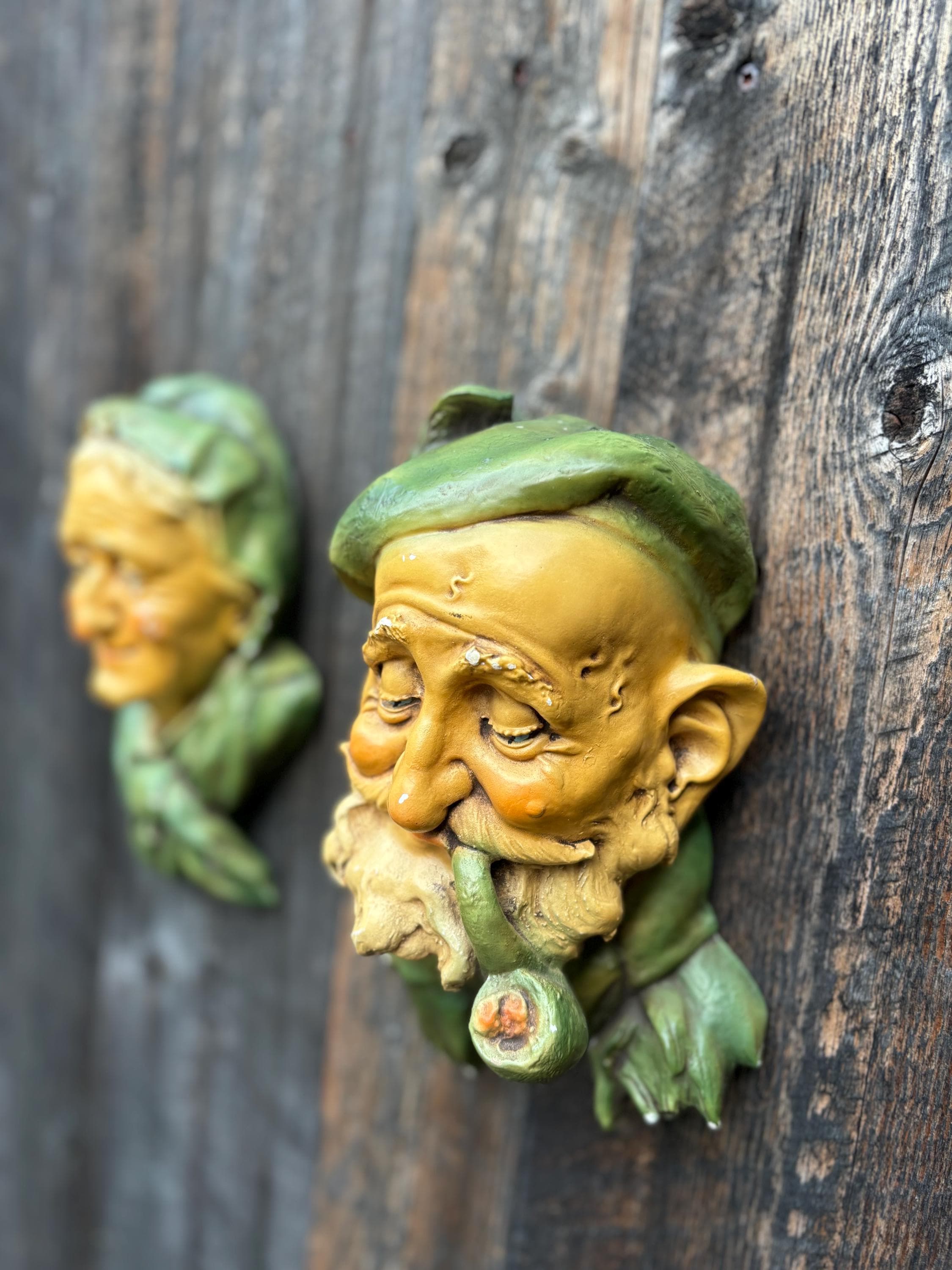 Vintage Devonware Chalkware Heads Made in Canada Genuine Hand Painted ...
