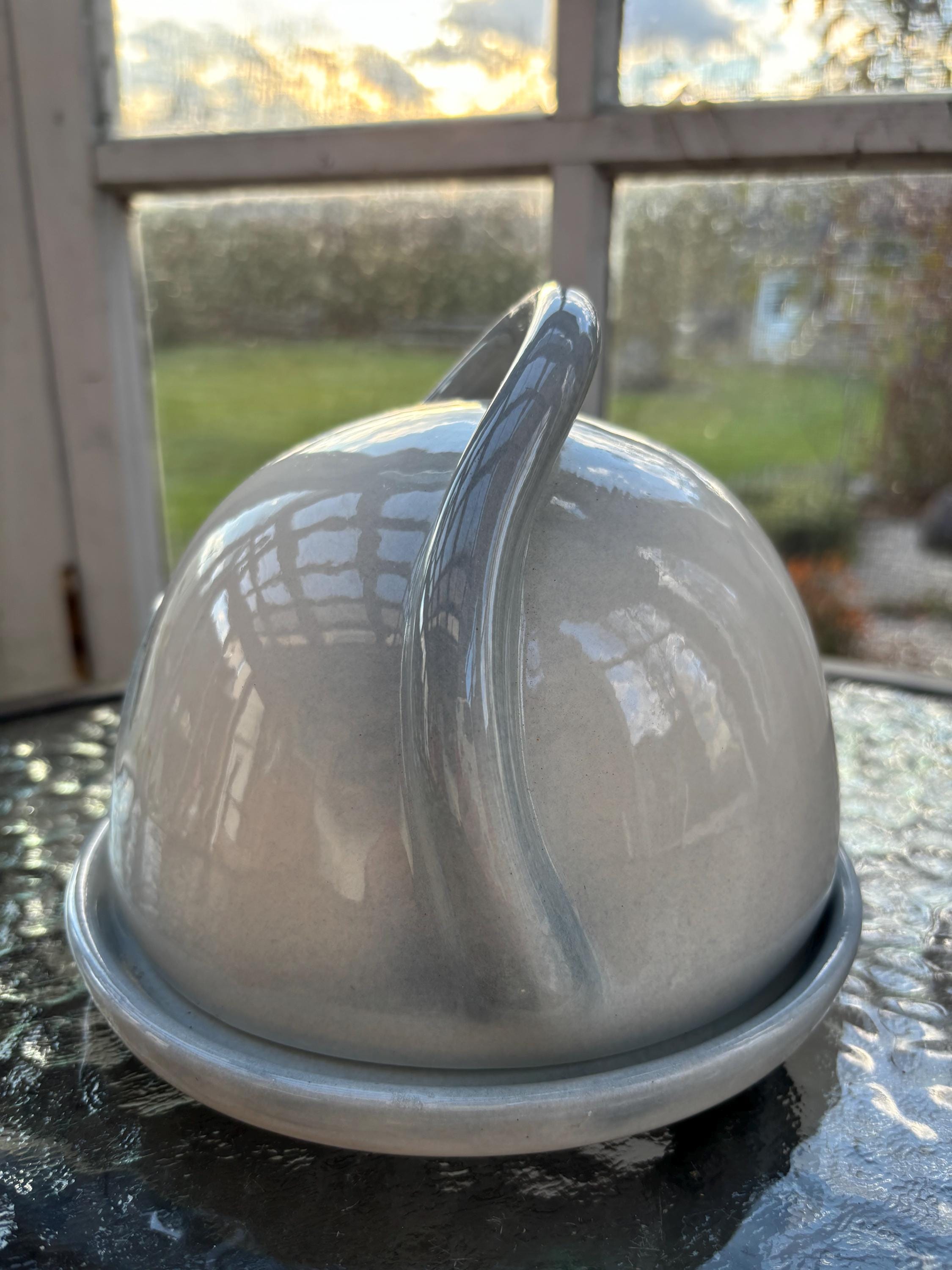 GIANT WHITE MOUSE Antique Mid Century Cheese Bowl, Ceramic Bowl and ...