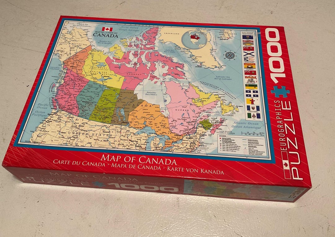 Map of CANADA Jigsaw Puzzle 1000 Pieces by Eurographics. - Etsy