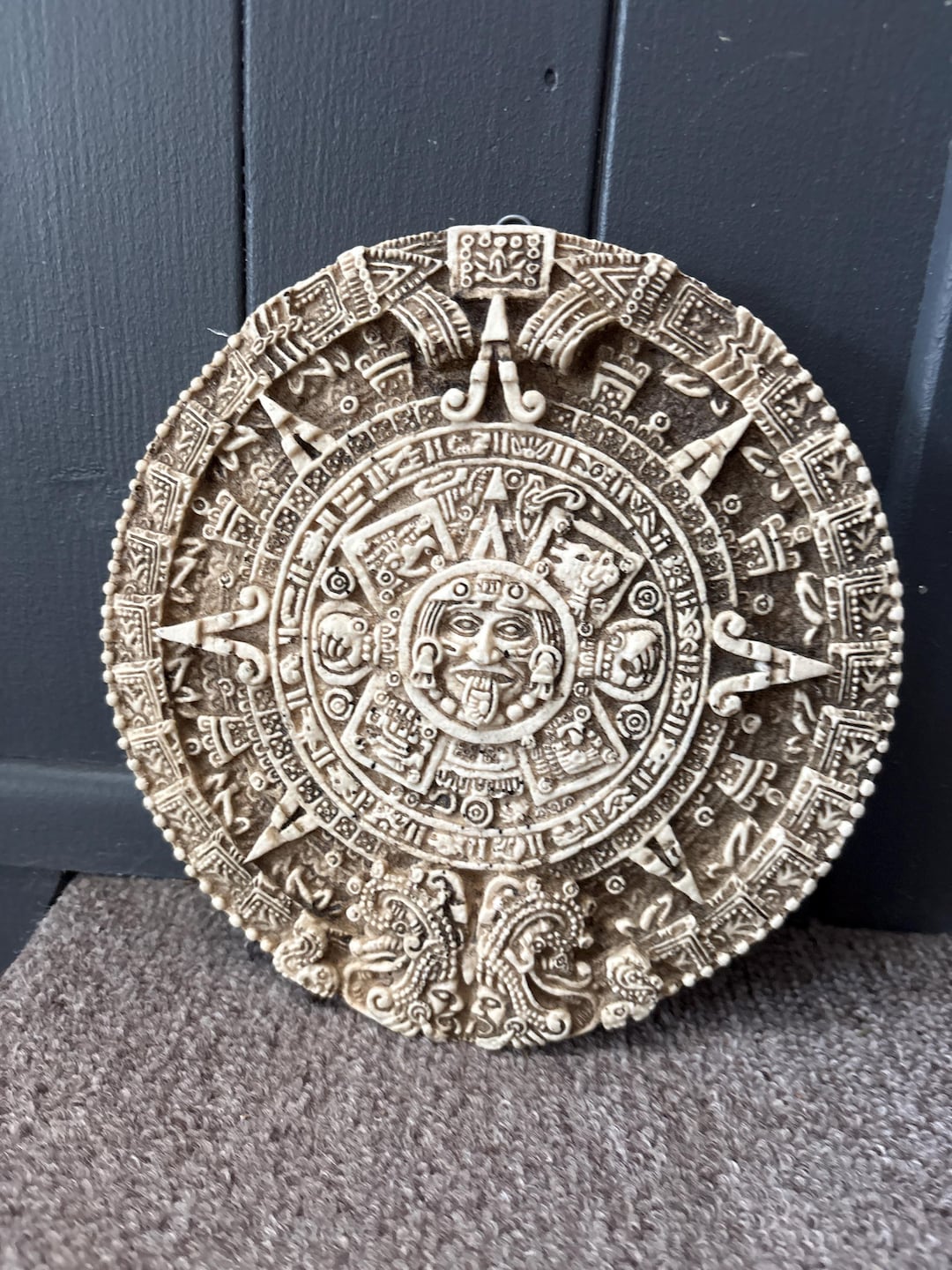 Aztec Mayan Calendar, 3D Resin Sunstone. - Etsy