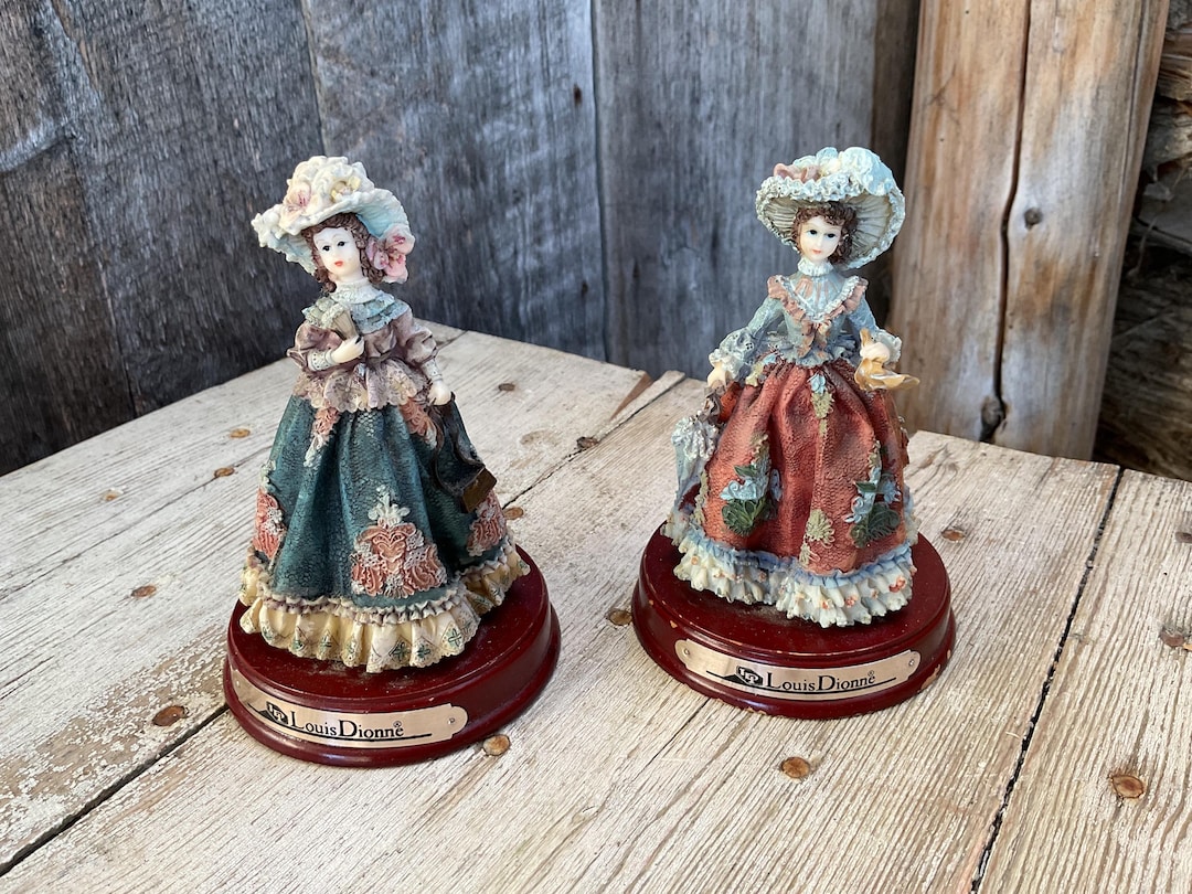 CHOOSE Louis Dionne Vintage Resin Victorian Lady Figurine Wearing a Hat ...