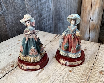 Vintage Hand Painted Victorian Young Lady Resin Figurine Louis Dionne ...